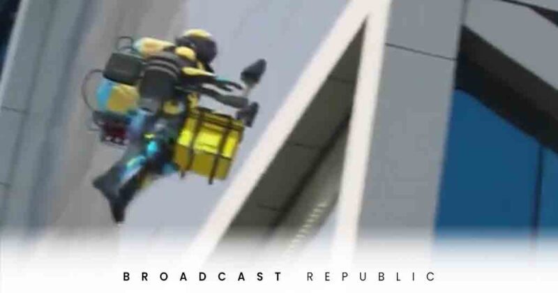 First food delivery by a Flying Man in Saudi Arabia - Broadcast Republic